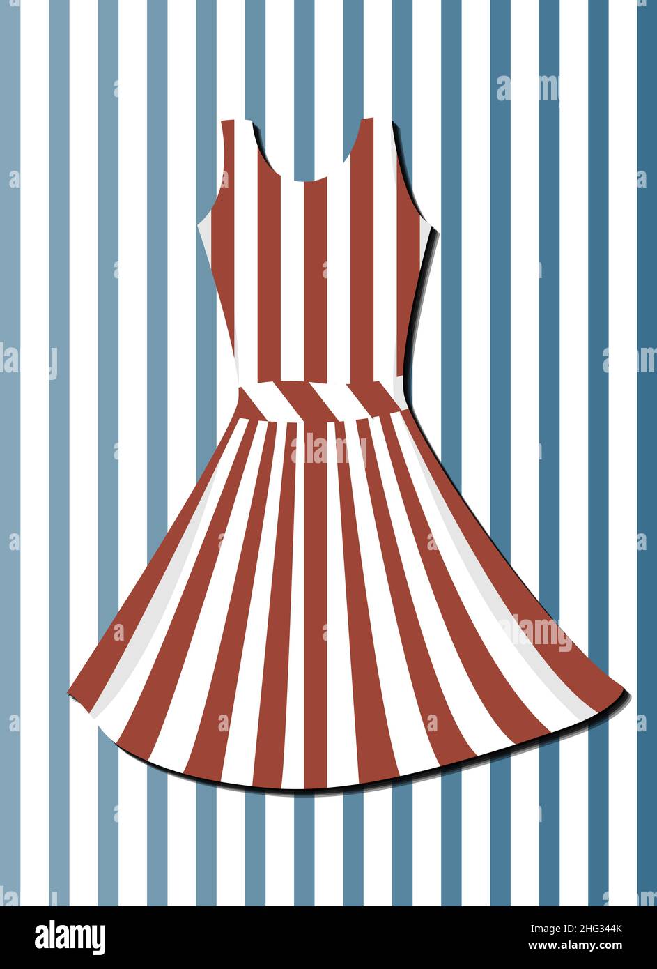 Blue white stripe clothes Stock Vector Images - Alamy