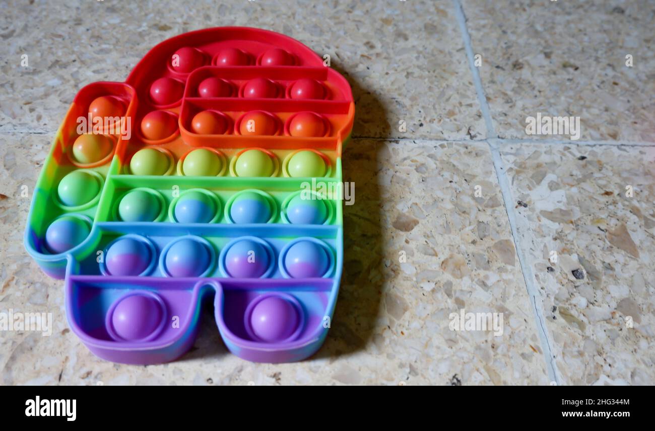 Colorful Push Pop It Bubble Sensory Fidget Toys of different shapes ...