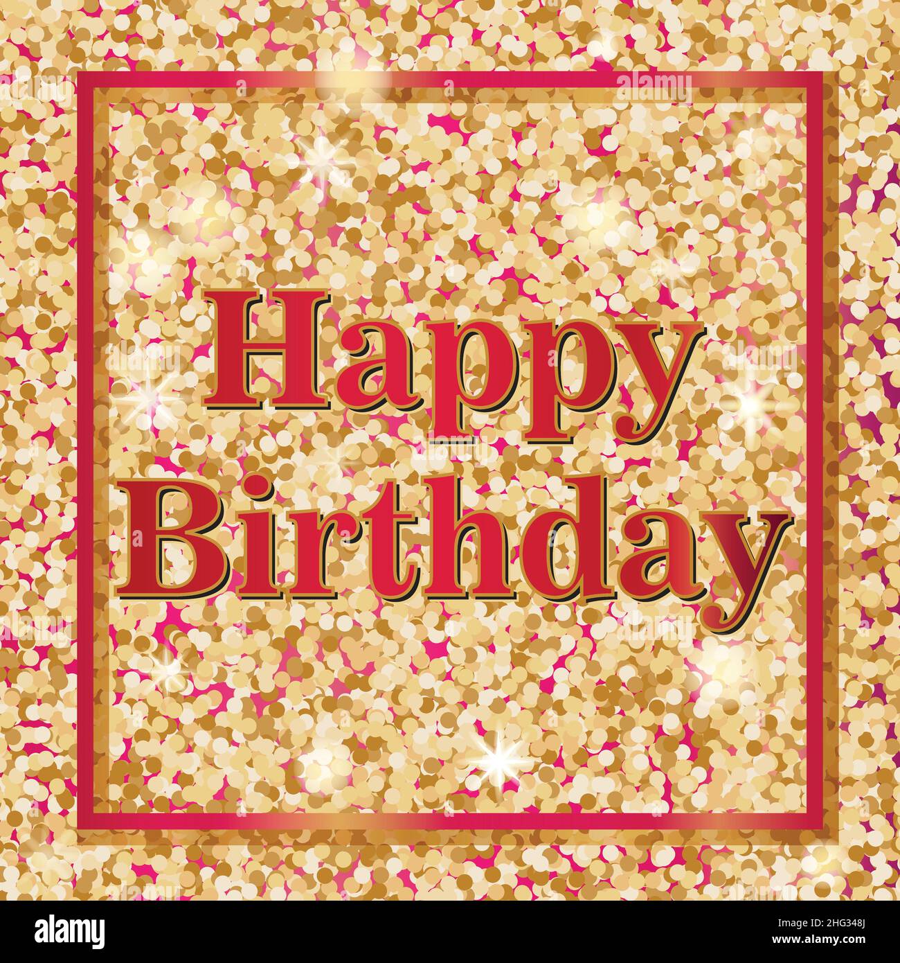 Happy Birthday Shiny Glitter Sparkle Postcard greeting card poster ...