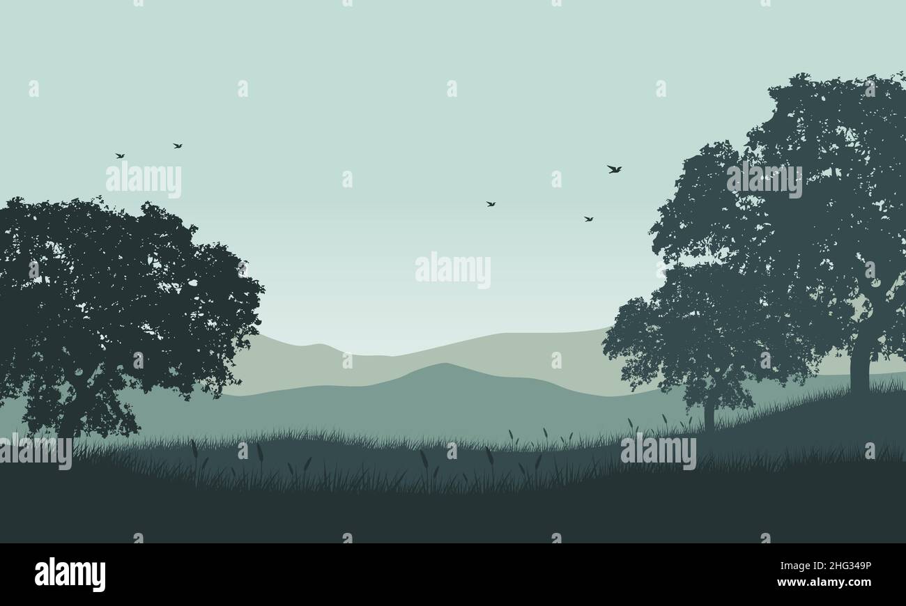 Lush rice fields Stock Vector Images - Alamy