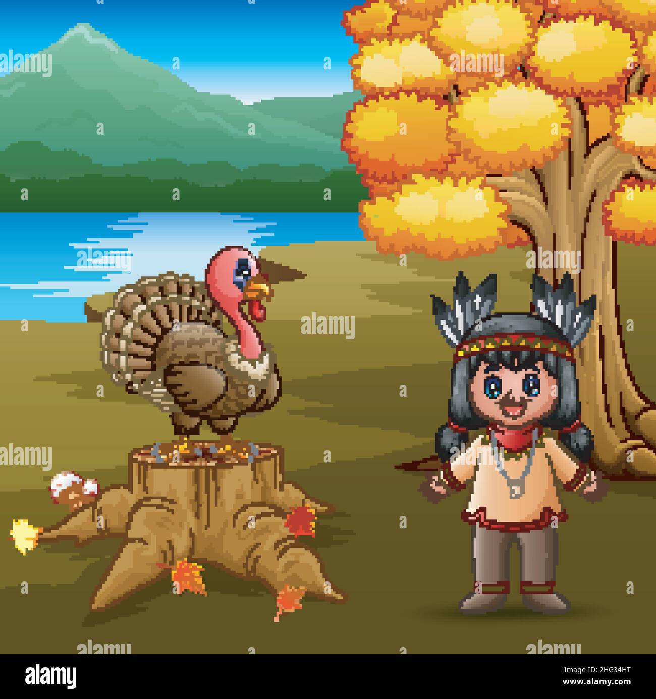 Indian park and garden scene Stock Vector Images - Alamy