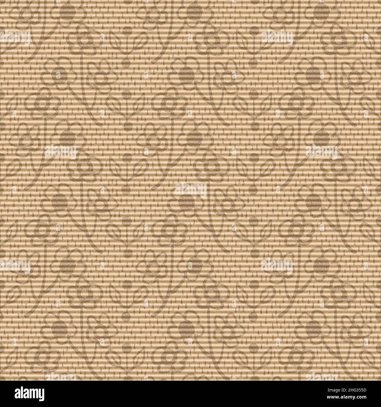 Ecru recycled corrugated pulp card paper texture. Ribbed plain neutral ...