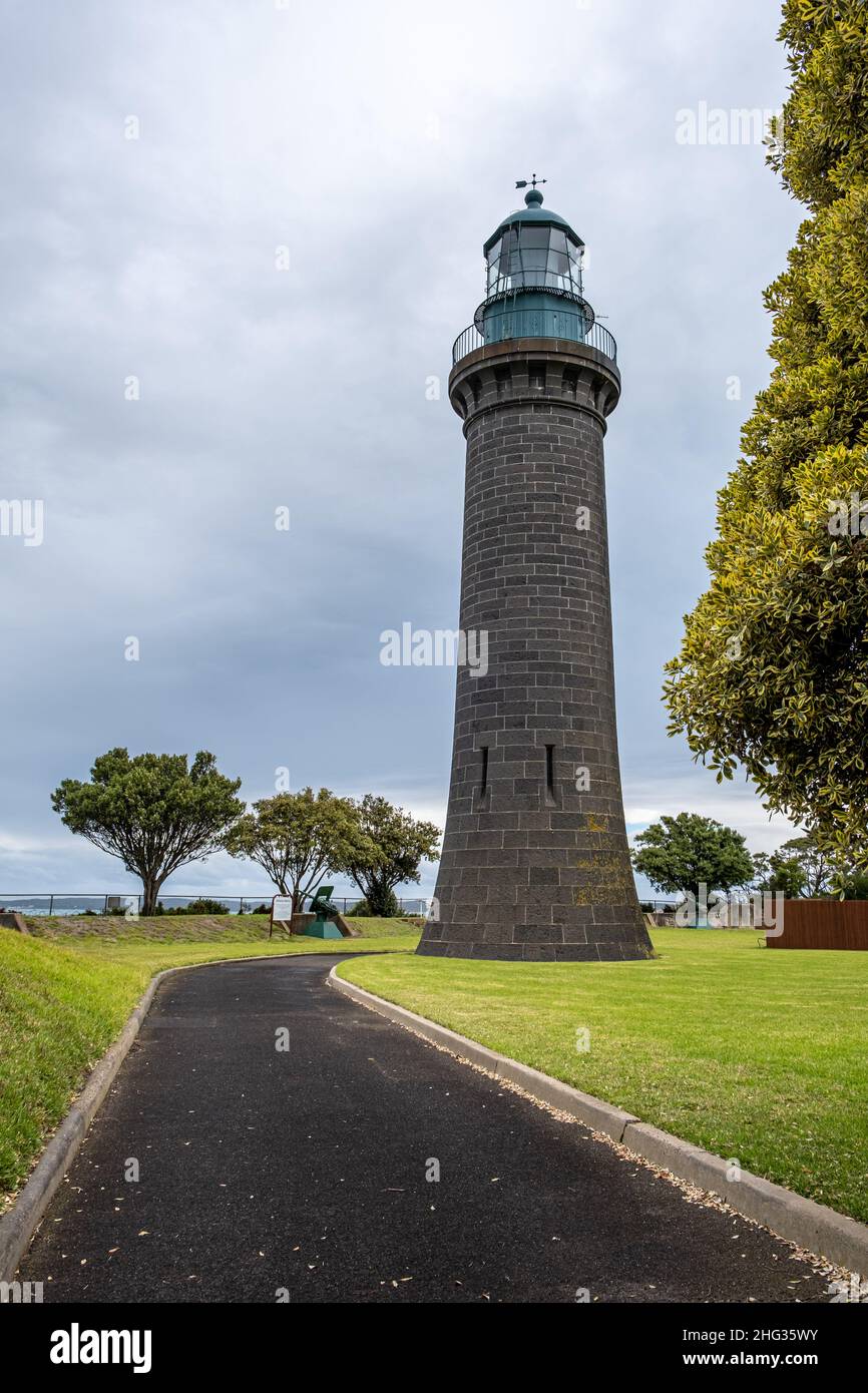 Famous Shortland Bluff Lighthouse in Melbourne, Australia Stock Photo ...