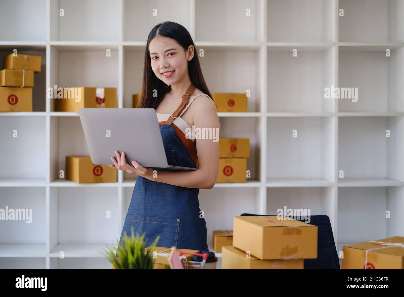 Business owner confirm address to send to customer orders by ...