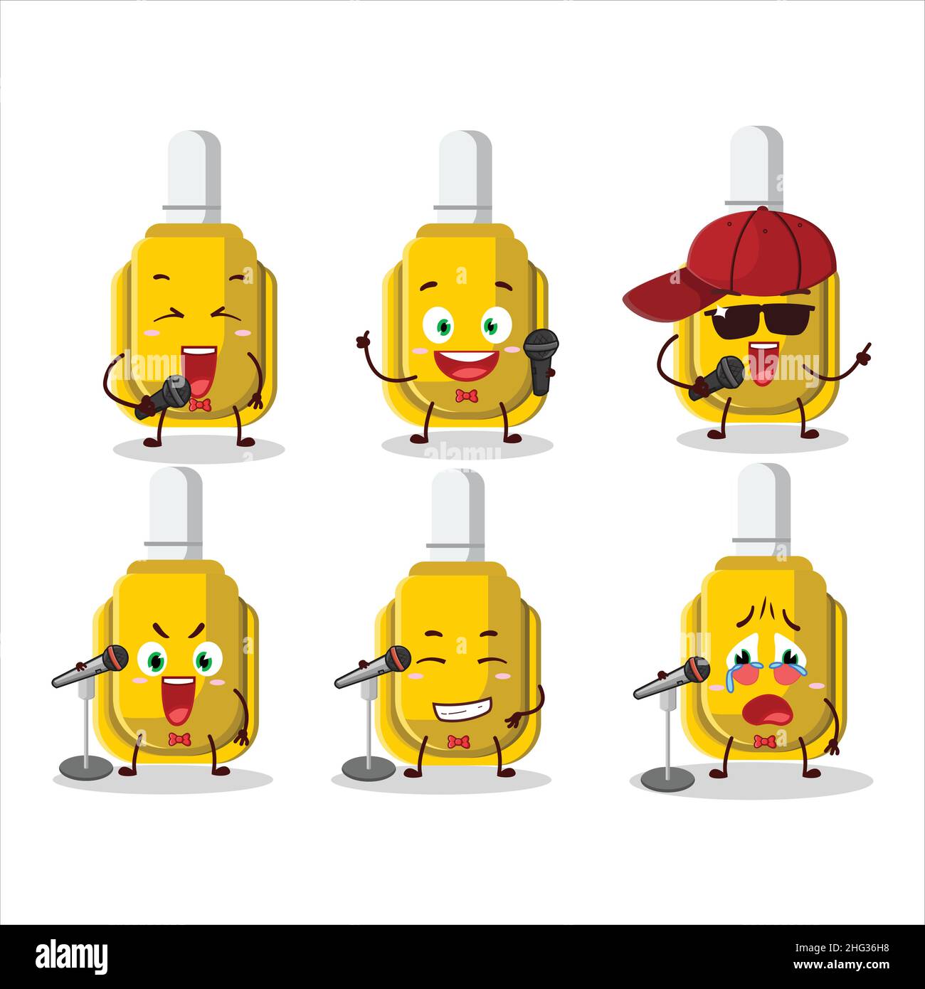 A Cute Cartoon design concept of yellow correction pen singing a famous ...