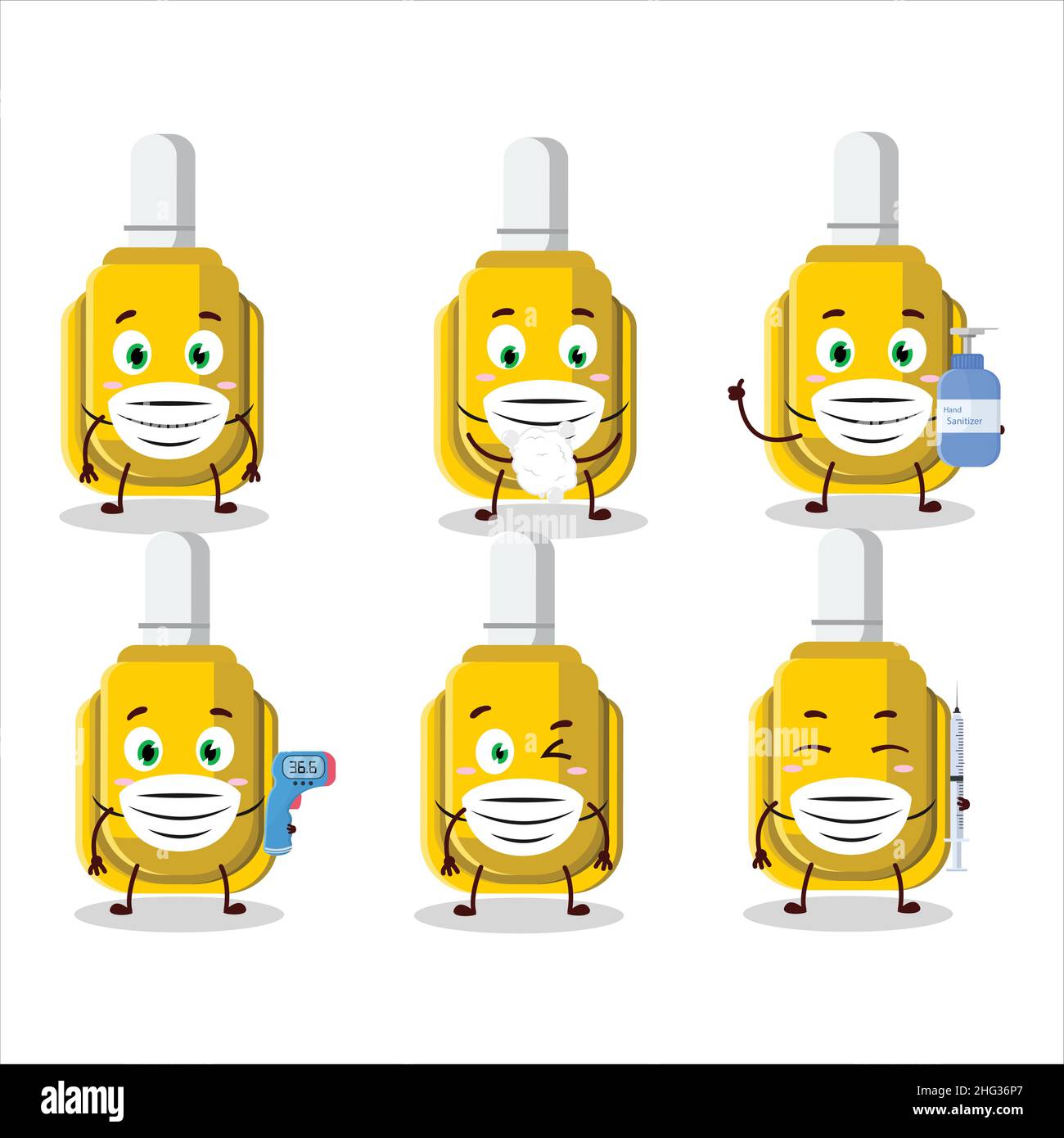 A picture of yellow correction pen cartoon design style keep staying ...