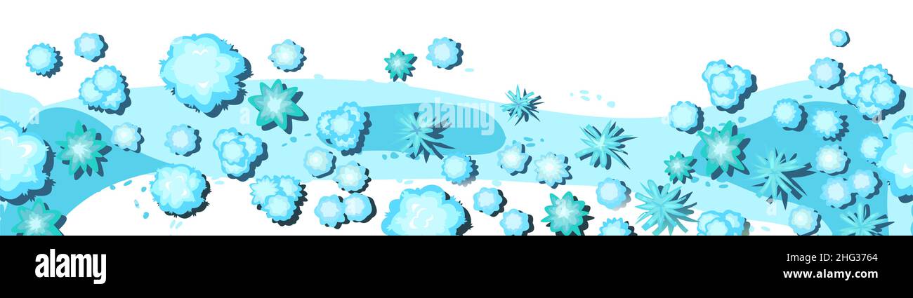 Snowy winter garden border Stock Vector Images - Alamy
