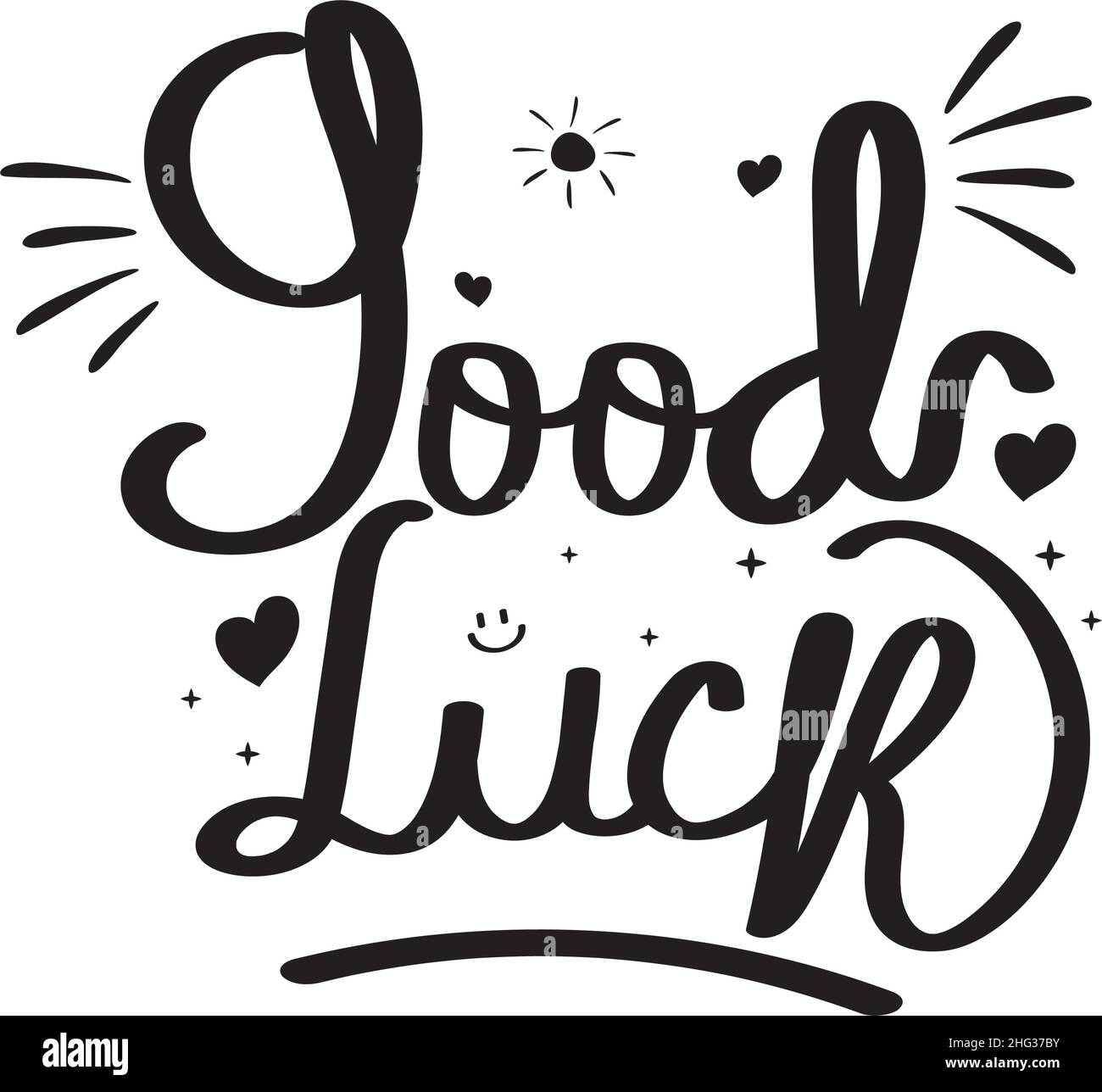 good luck and hearts Stock Vector Image & Art - Alamy