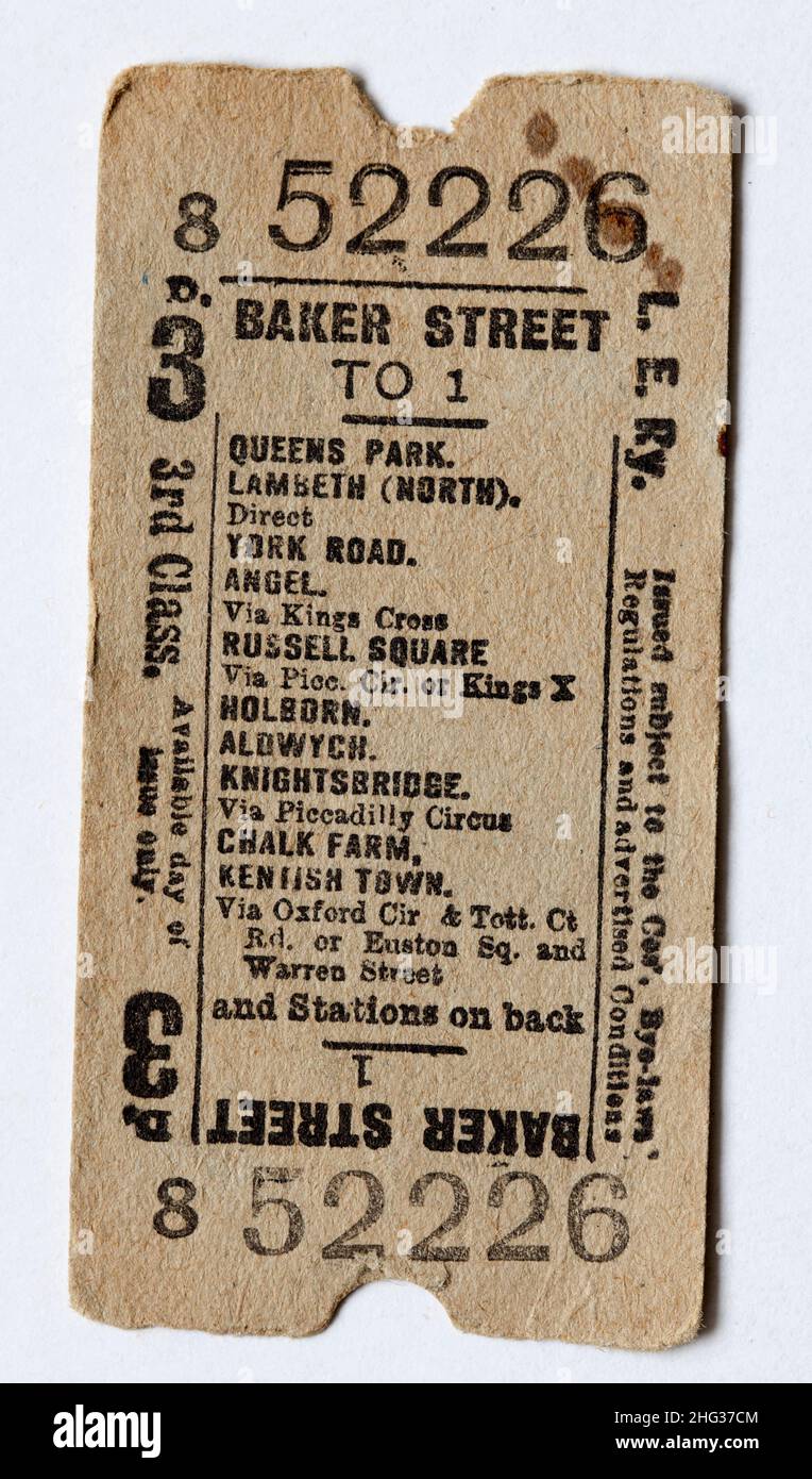 Railway Train Ticket Stock Photo - Alamy