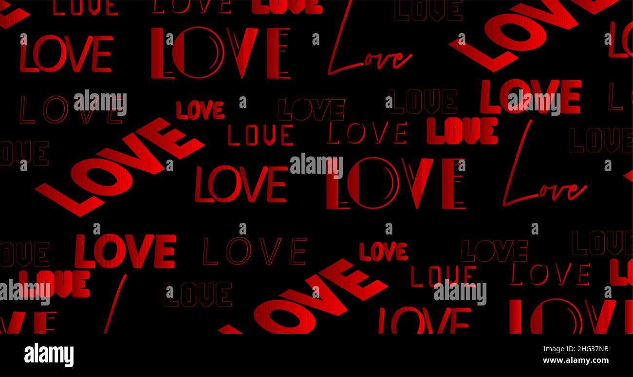 Background with Love Text, words. Design for romantic phrases ...