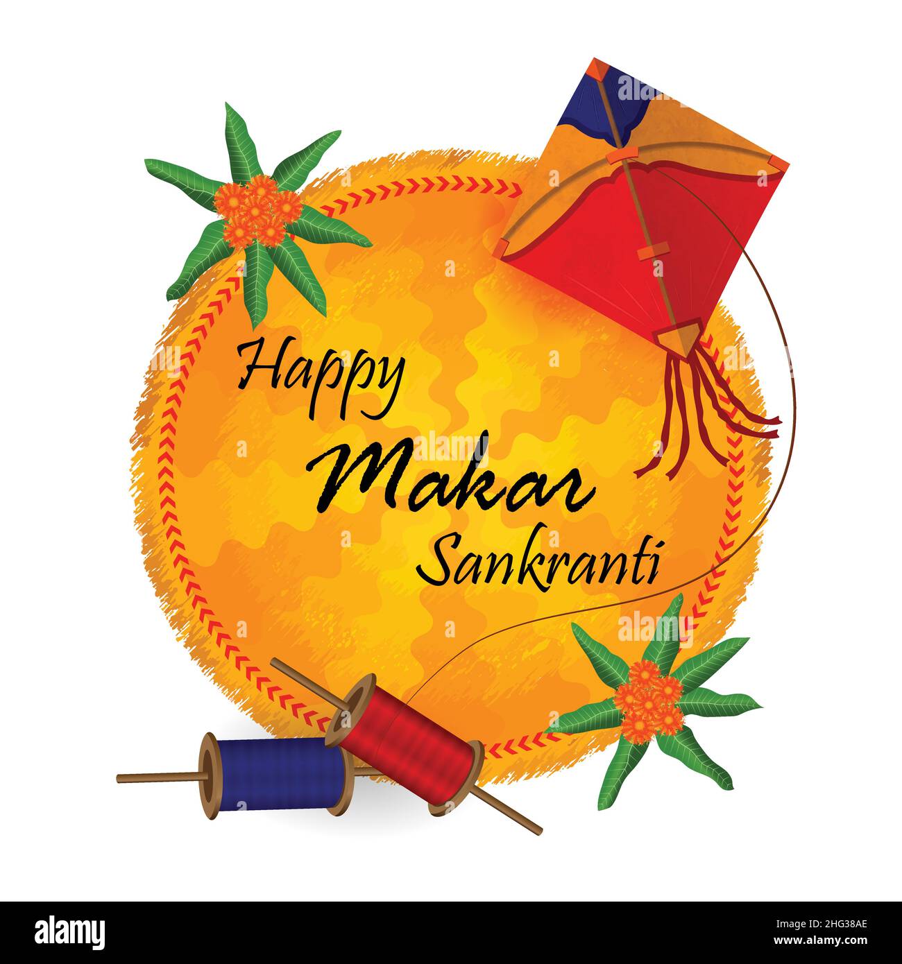 Makar sankranti holiday kites Cut Out Stock Images & Pictures - Alamy