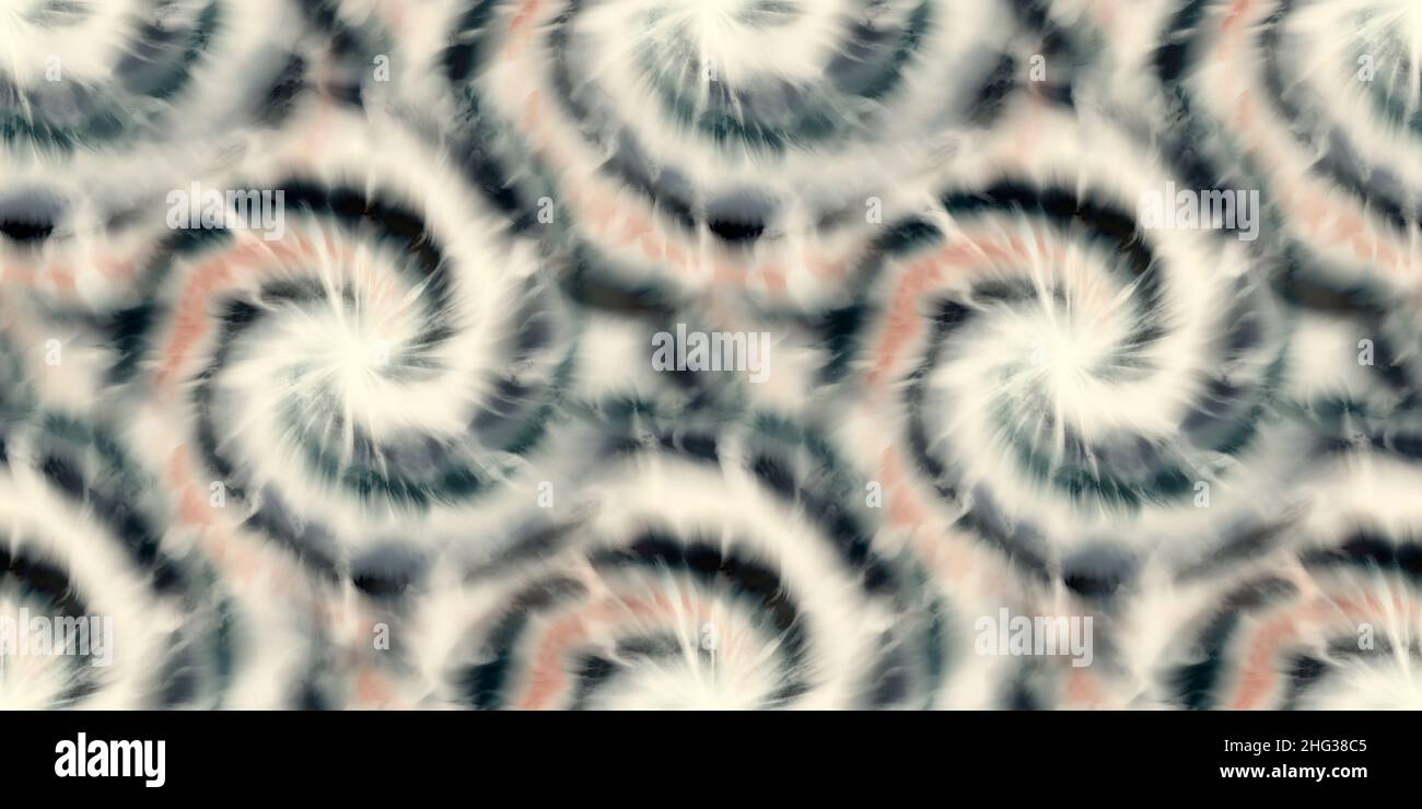 Seamless funky 1970s tie dye border motif pattern for surface design ...