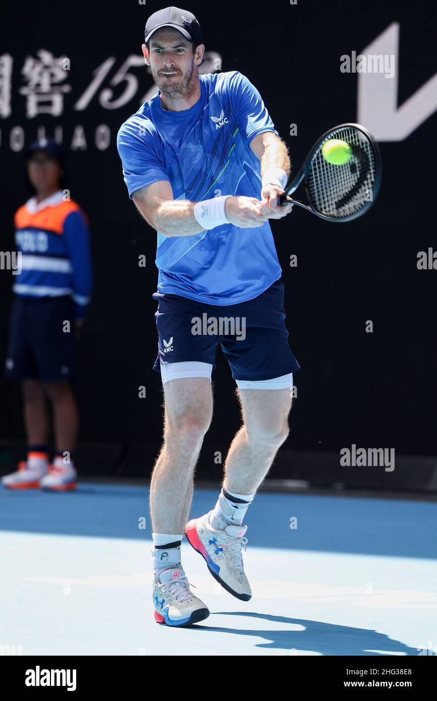 Melbourne, Australia. 18th. Jan., 2022. British tennis player Andy ...