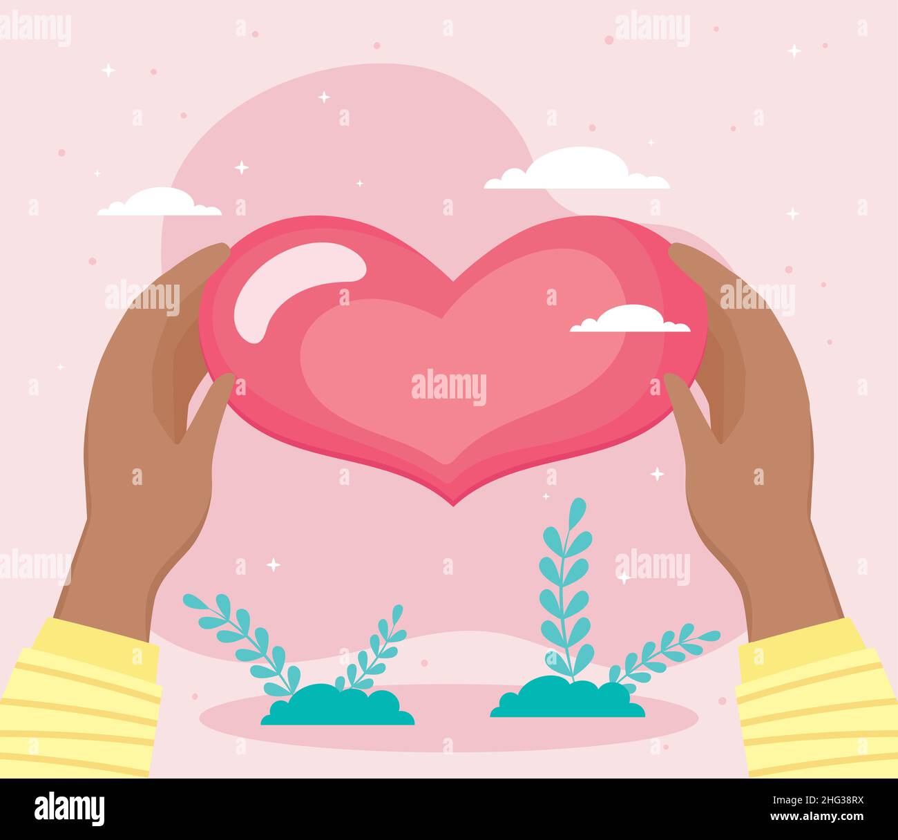 afro hands giving heart Stock Vector Image & Art - Alamy
