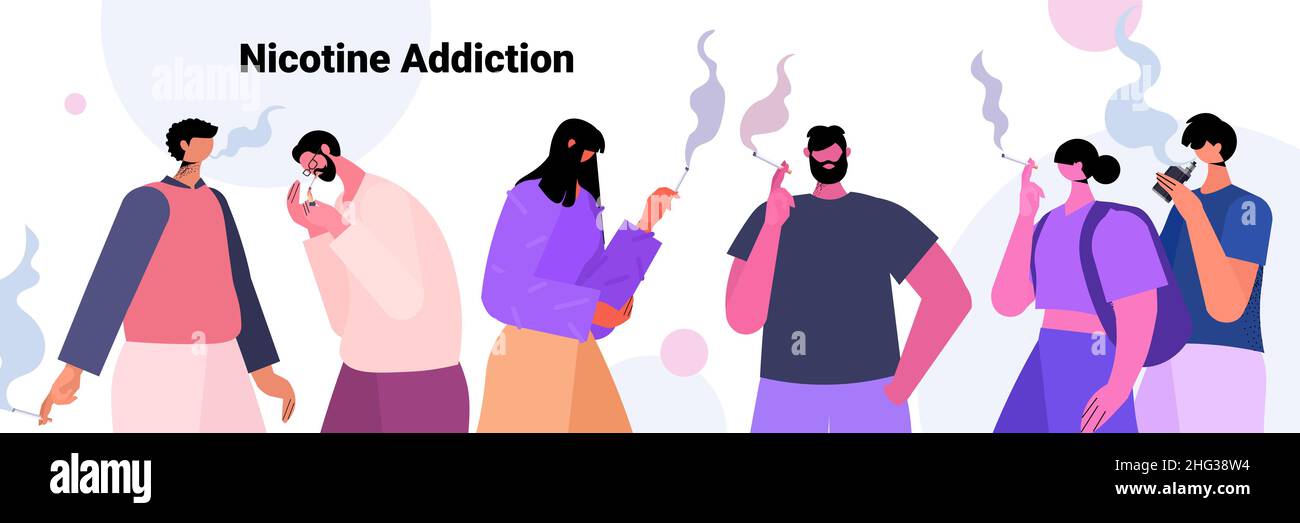 people smoking cigarettes bad habits unhealthy lifestyle nicotine ...