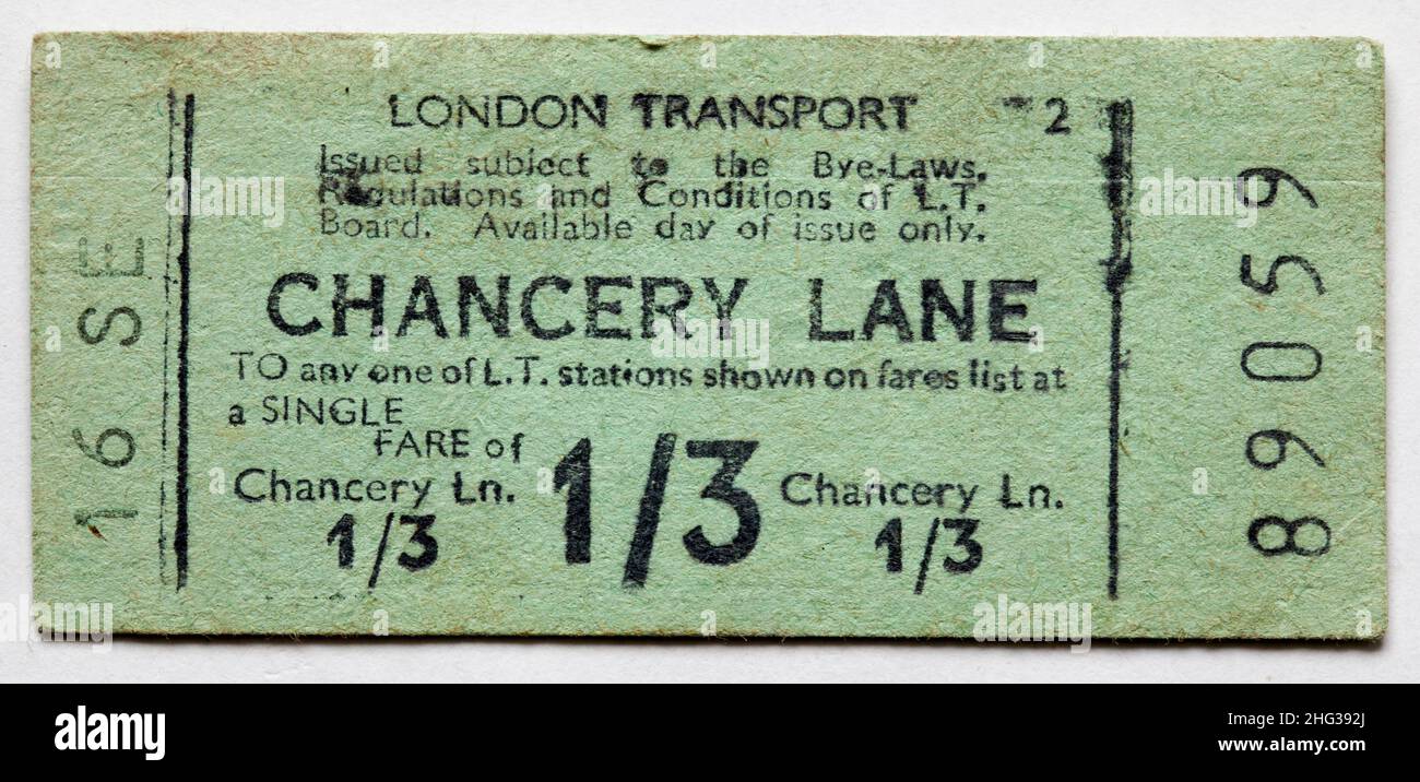 London underground tickets hi-res stock photography and images - Alamy