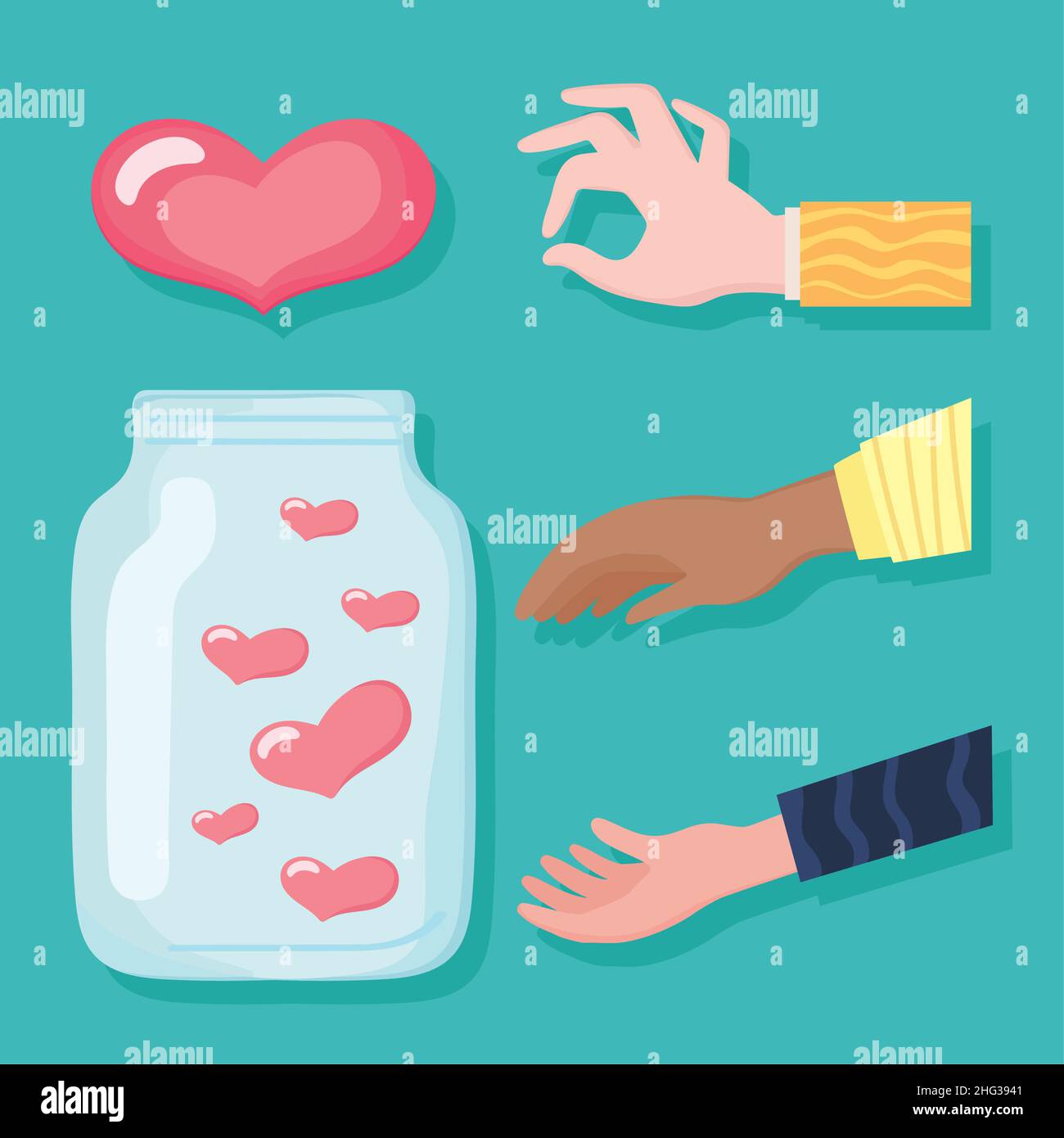 five giving glow icons Stock Vector Image & Art - Alamy