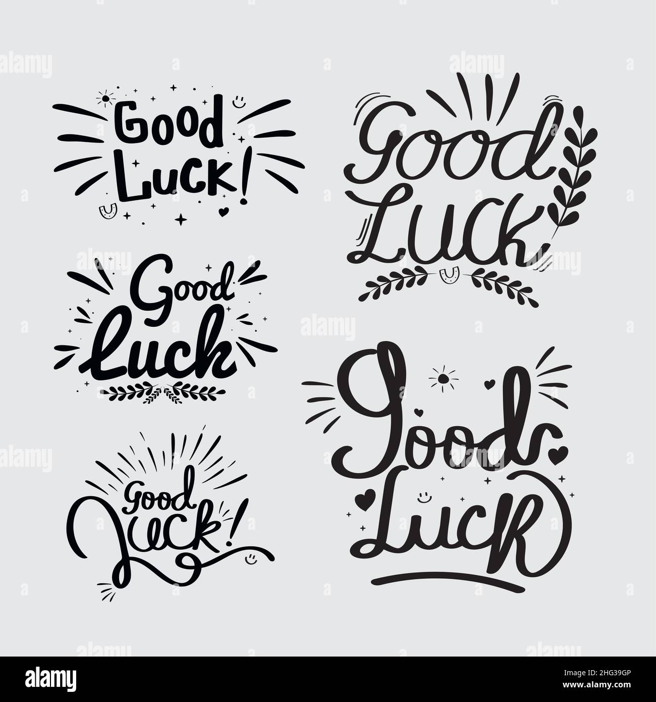 good luck five quotes Stock Vector Image & Art - Alamy