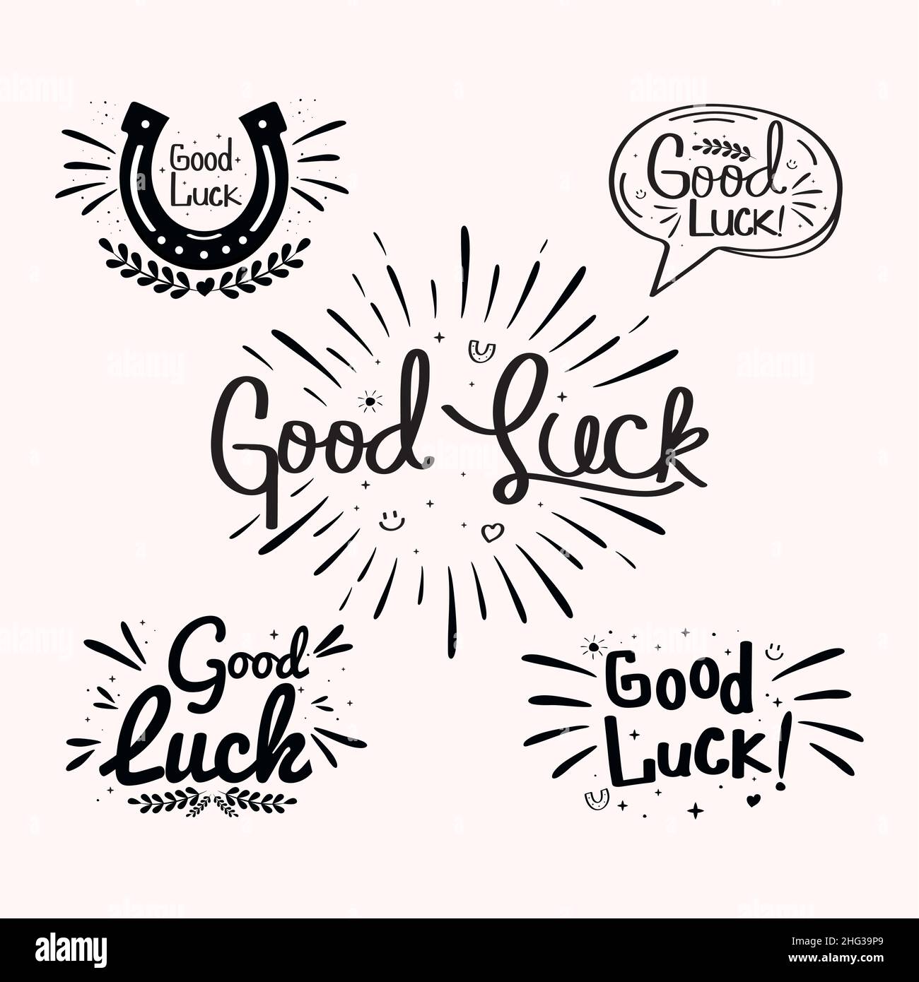 five good luck quotes Stock Vector Image & Art - Alamy