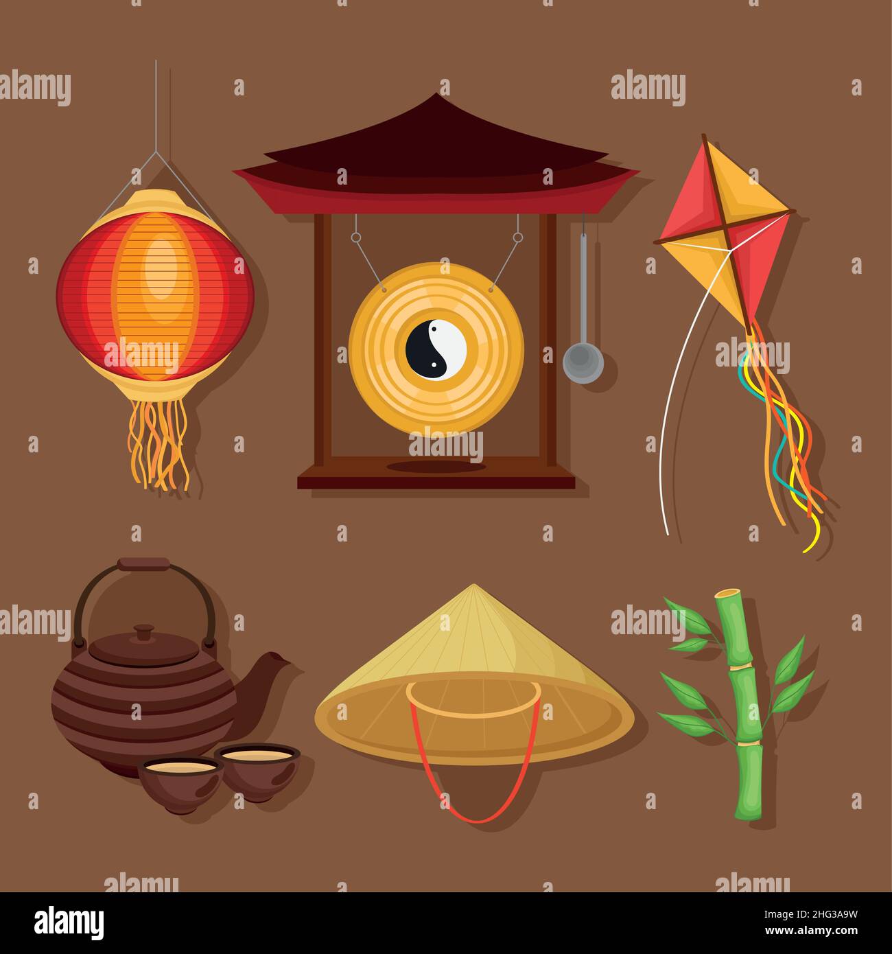 chinese culture six icons Stock Vector Image & Art - Alamy