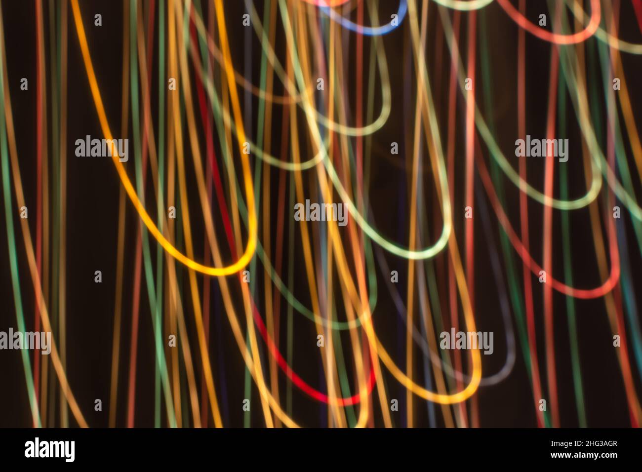 Horizontal abstract background banner with bright multicolored light ...