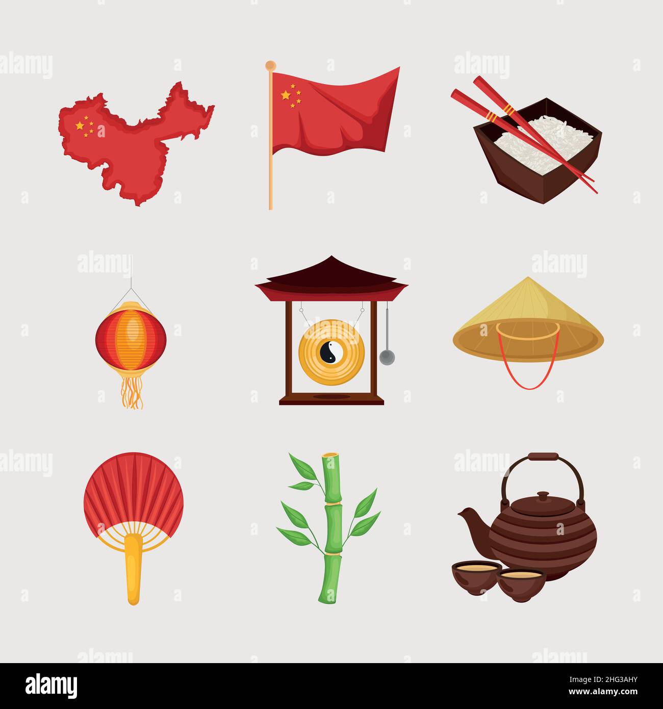 nine chinese culture icons Stock Vector Image & Art - Alamy