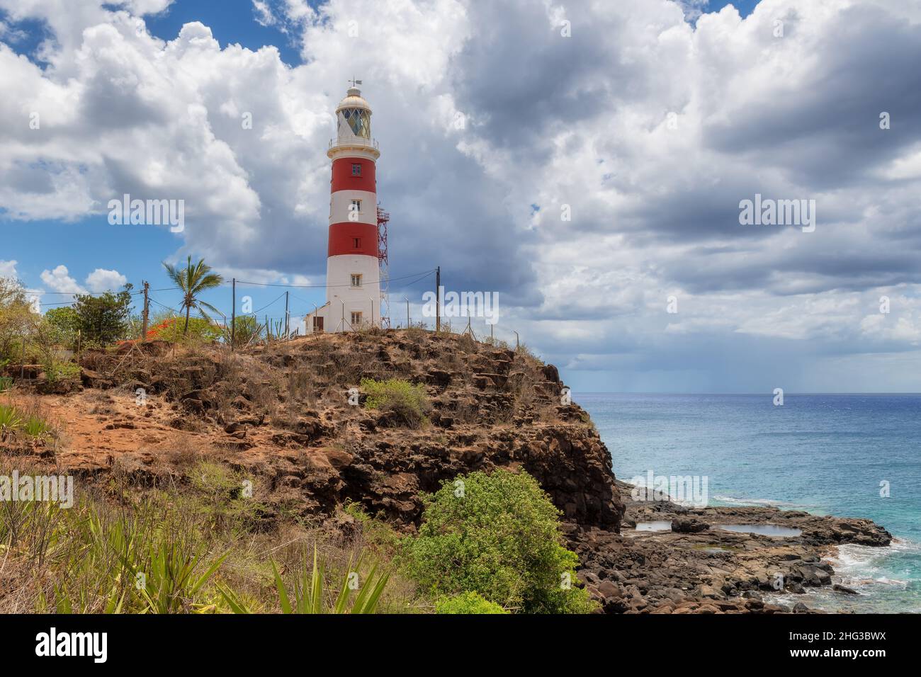 Beautiful historic lighthouse in Mauritius Island Stock Photo - Alamy