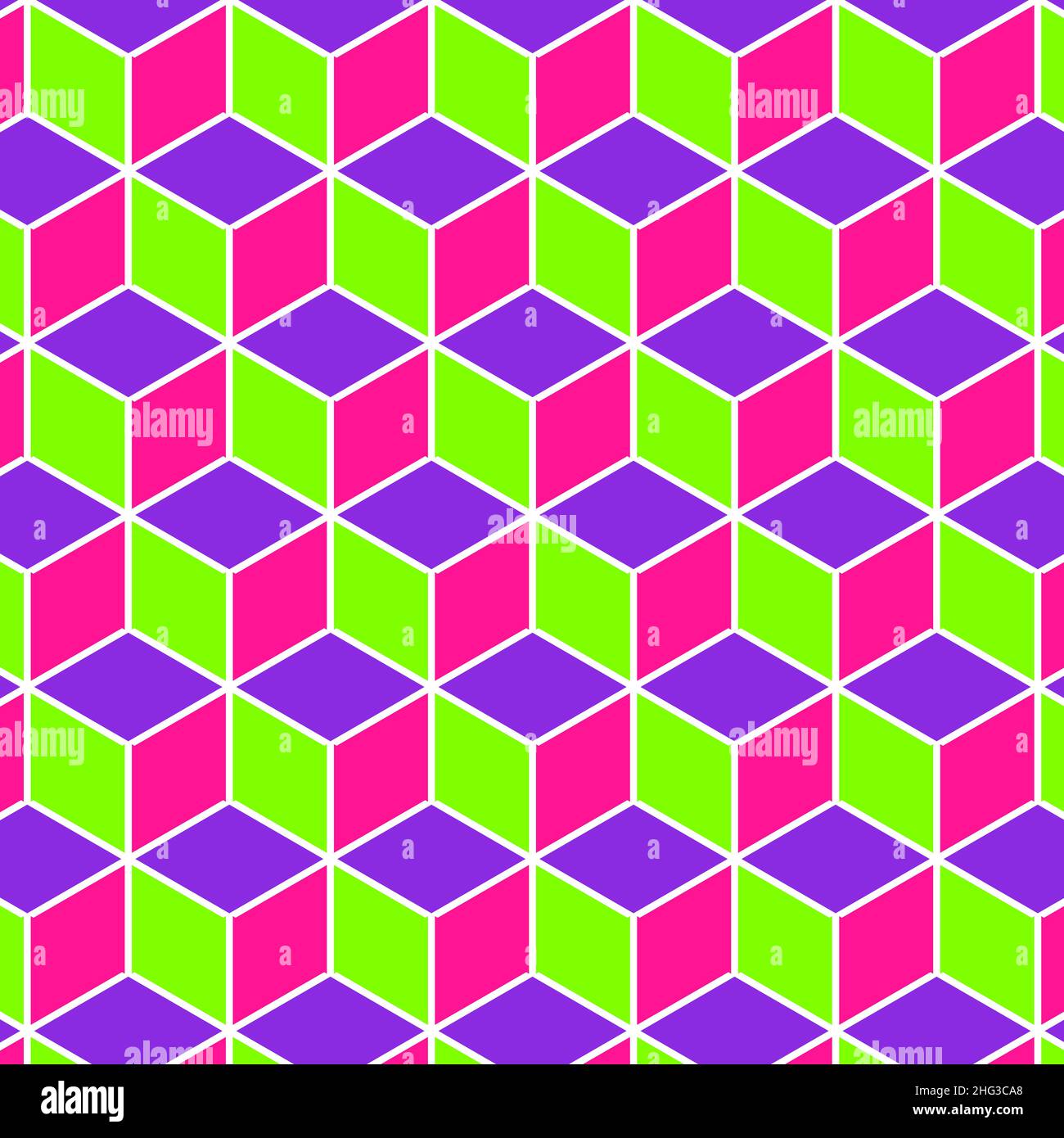 Vector Isometric Seamless Cube Patterns Geometric Abstract 3d Cube Wallpaper Background Pink
