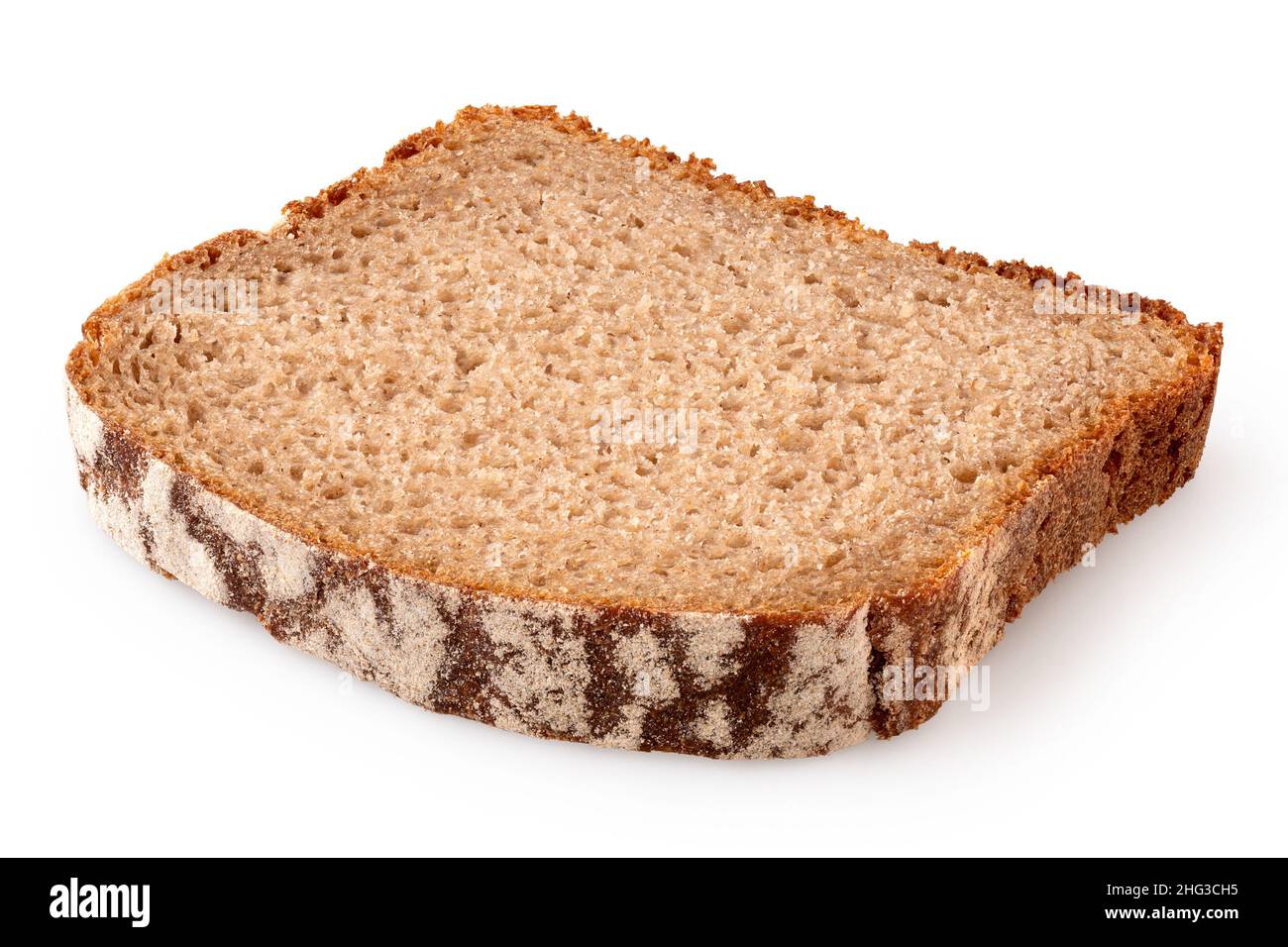 Slice of rye bread isolated on white Stock Photo - Alamy