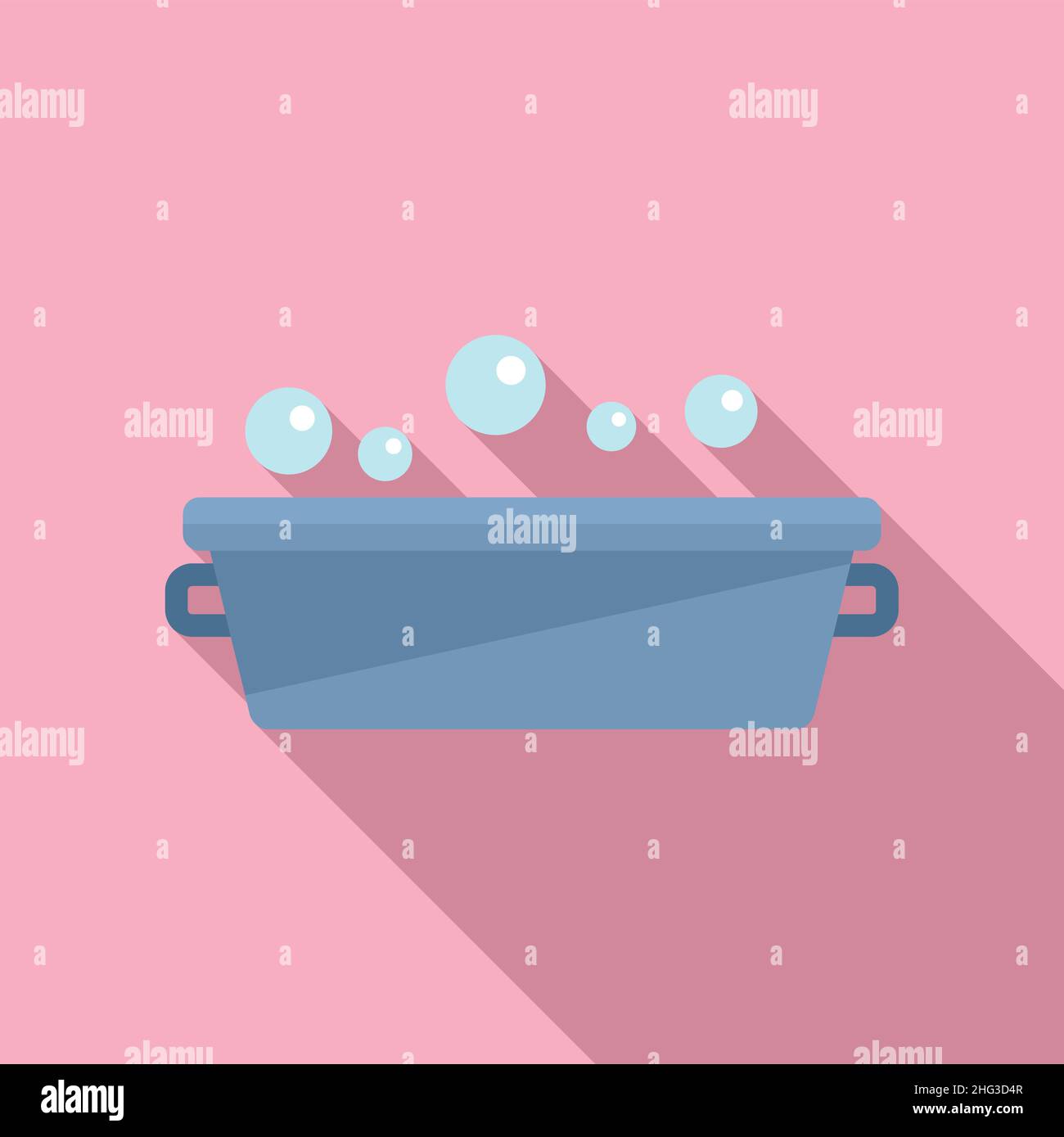 Foot bath process icon flat vector. Feet massage. Female body care ...