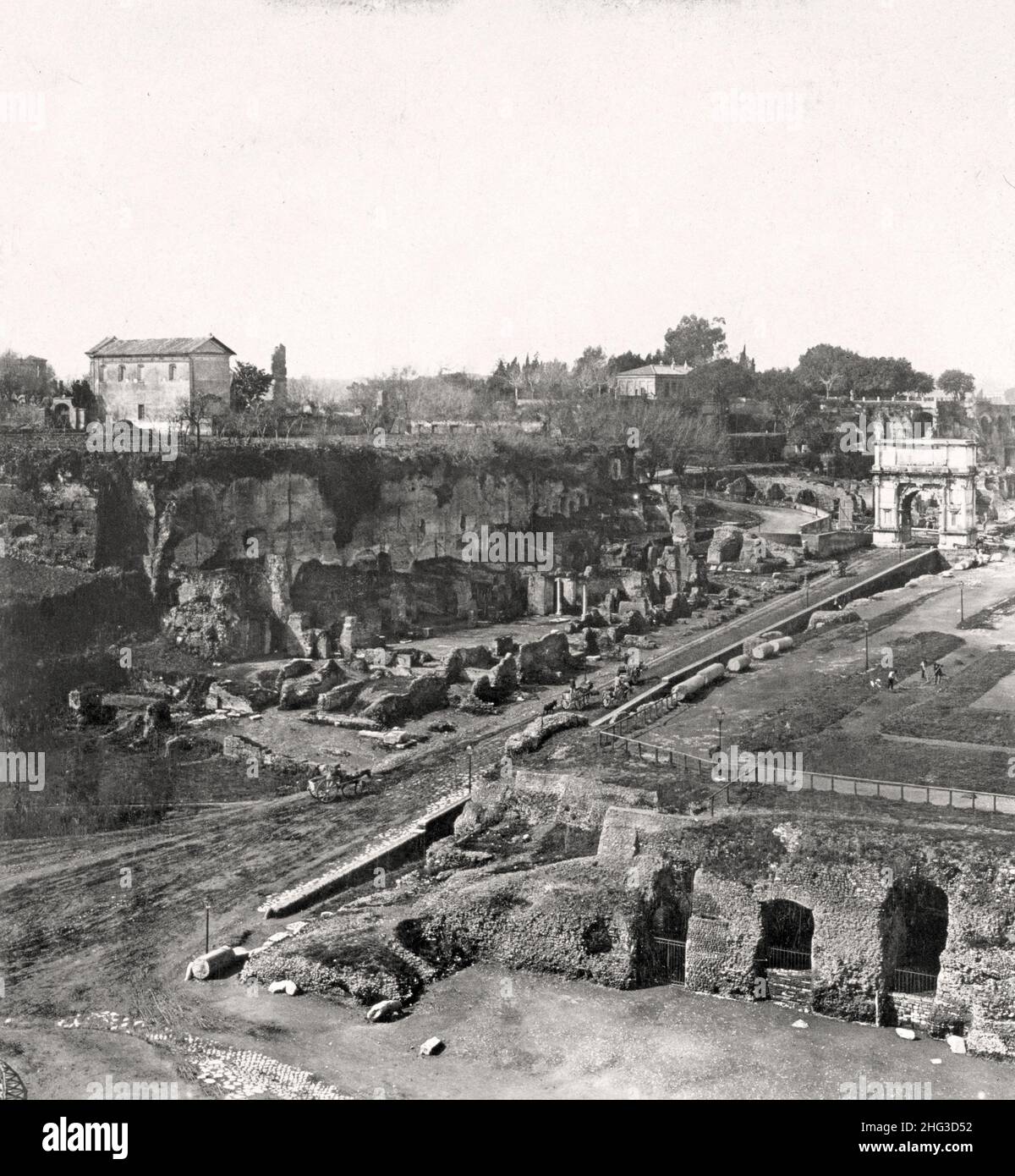 Vintage photo of ancient forum in ancient romee hi-res stock ...