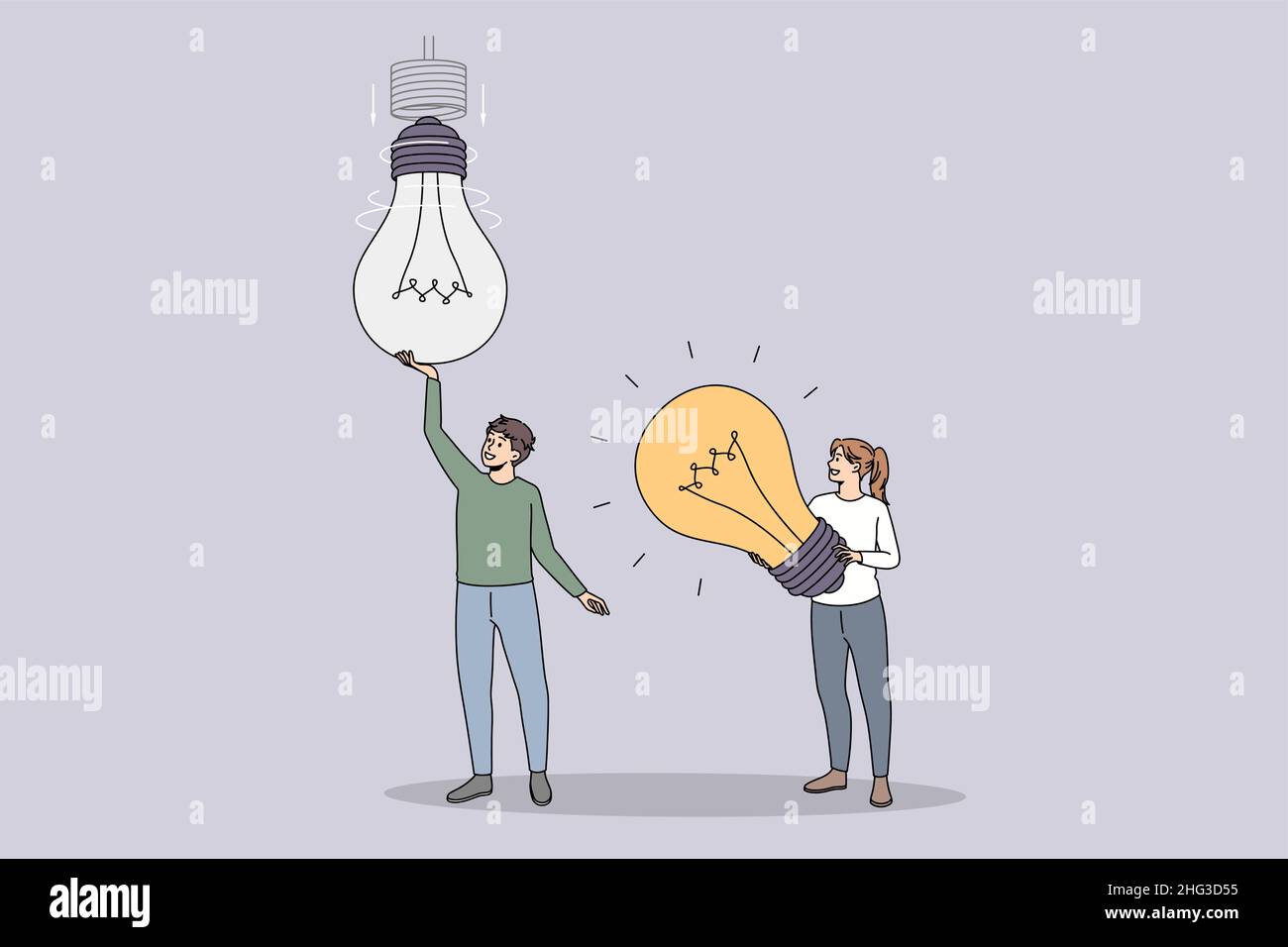 Creative ideas and Teamwork concept. Young partners colleagues ...