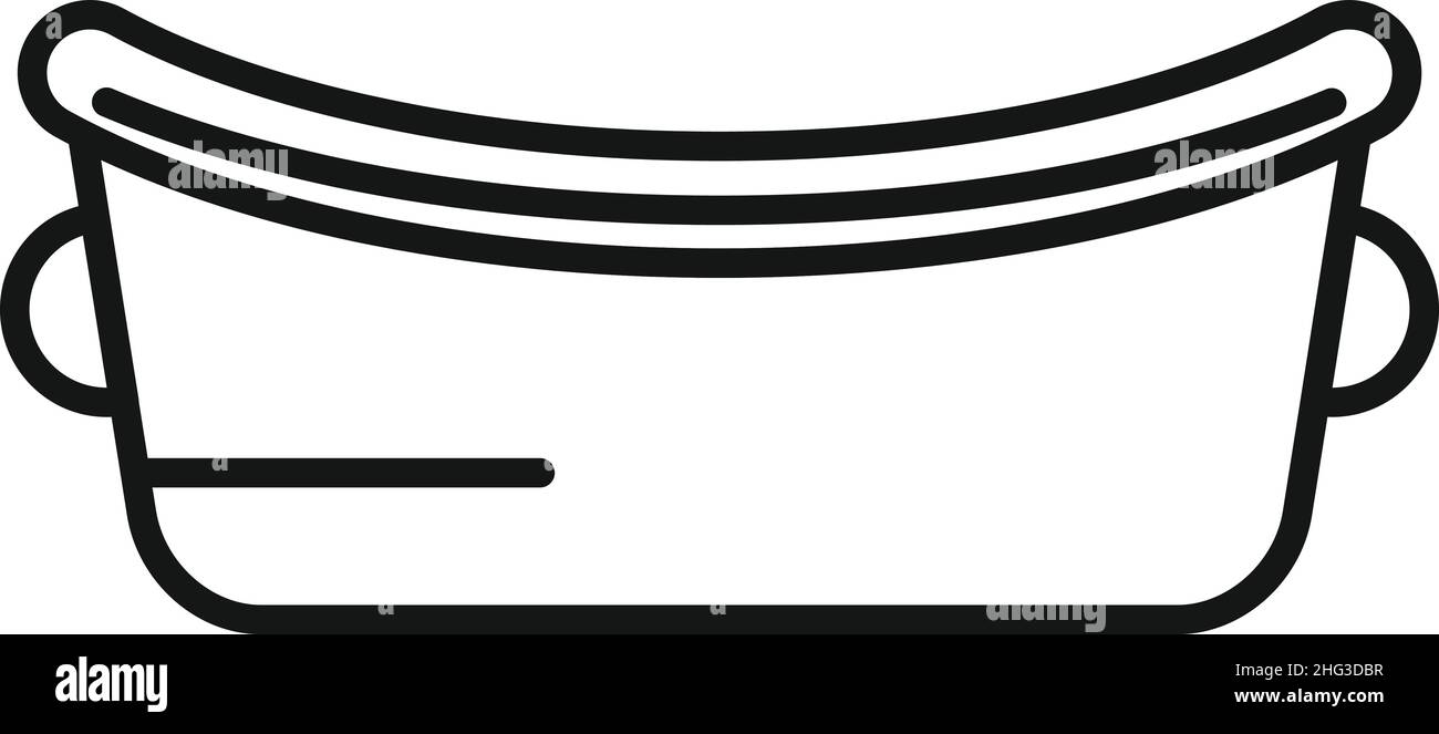 Foot bath process icon outline vector. Feet massage. Female body care ...