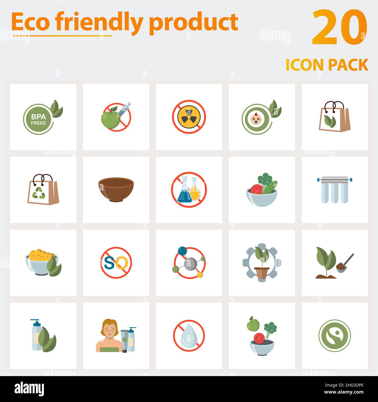 Eco Friendly Product icon set. Collection of simple elements such as ...
