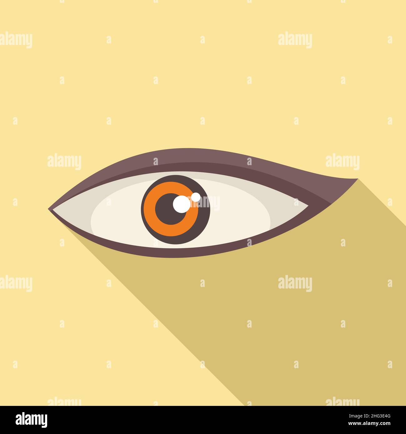 Woman eye icon flat vector. Sight view. Look vision Stock Vector Image ...