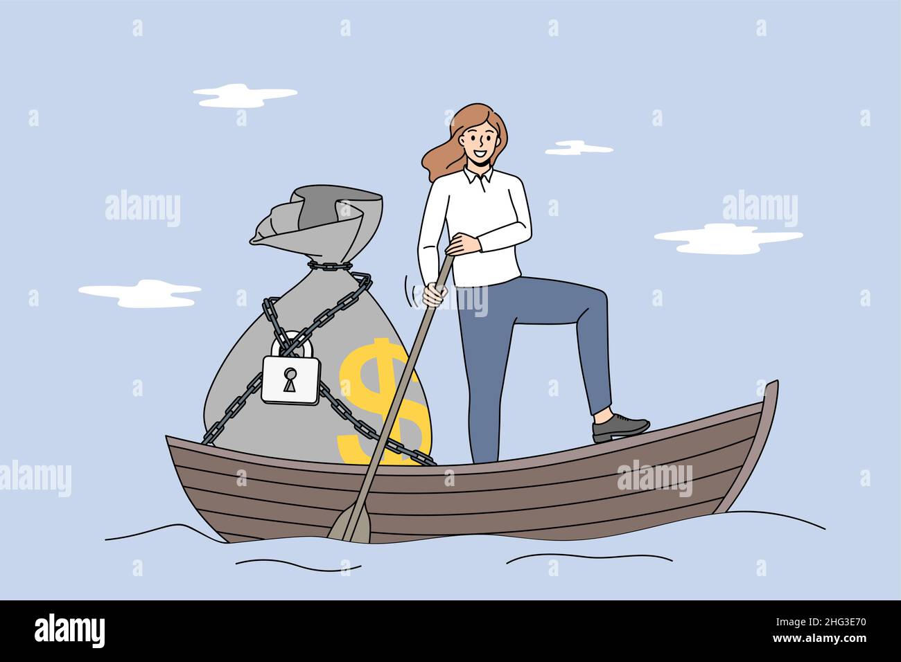 Yacht in huge wave Stock Vector Images - Alamy