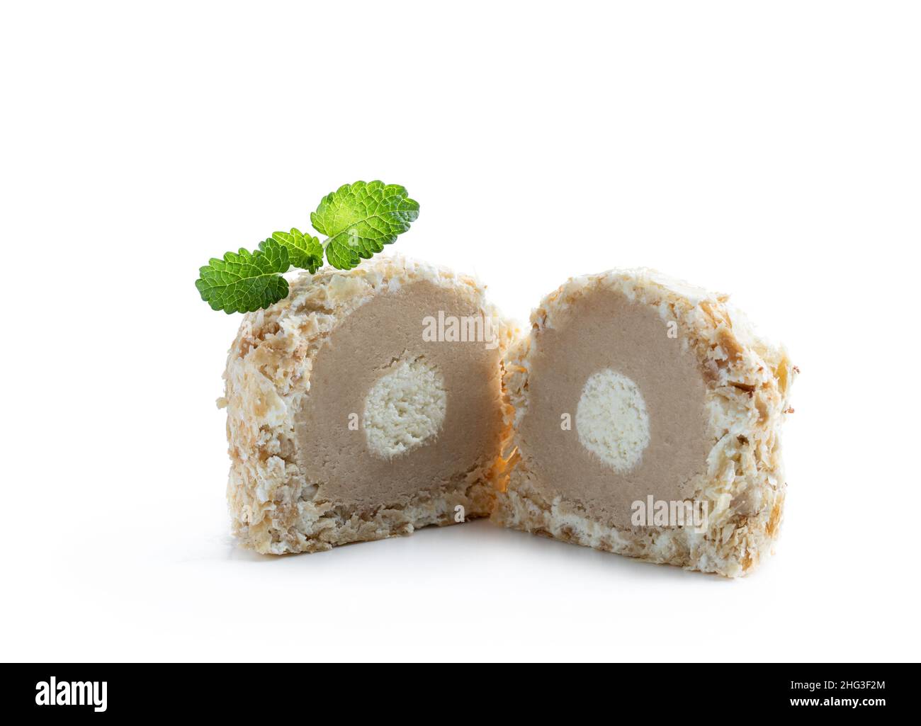 Homemade chocolate and coconut flakes balls isolated on white Stock ...