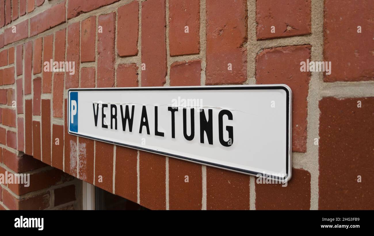 The administration sign hi-res stock photography and images - Alamy