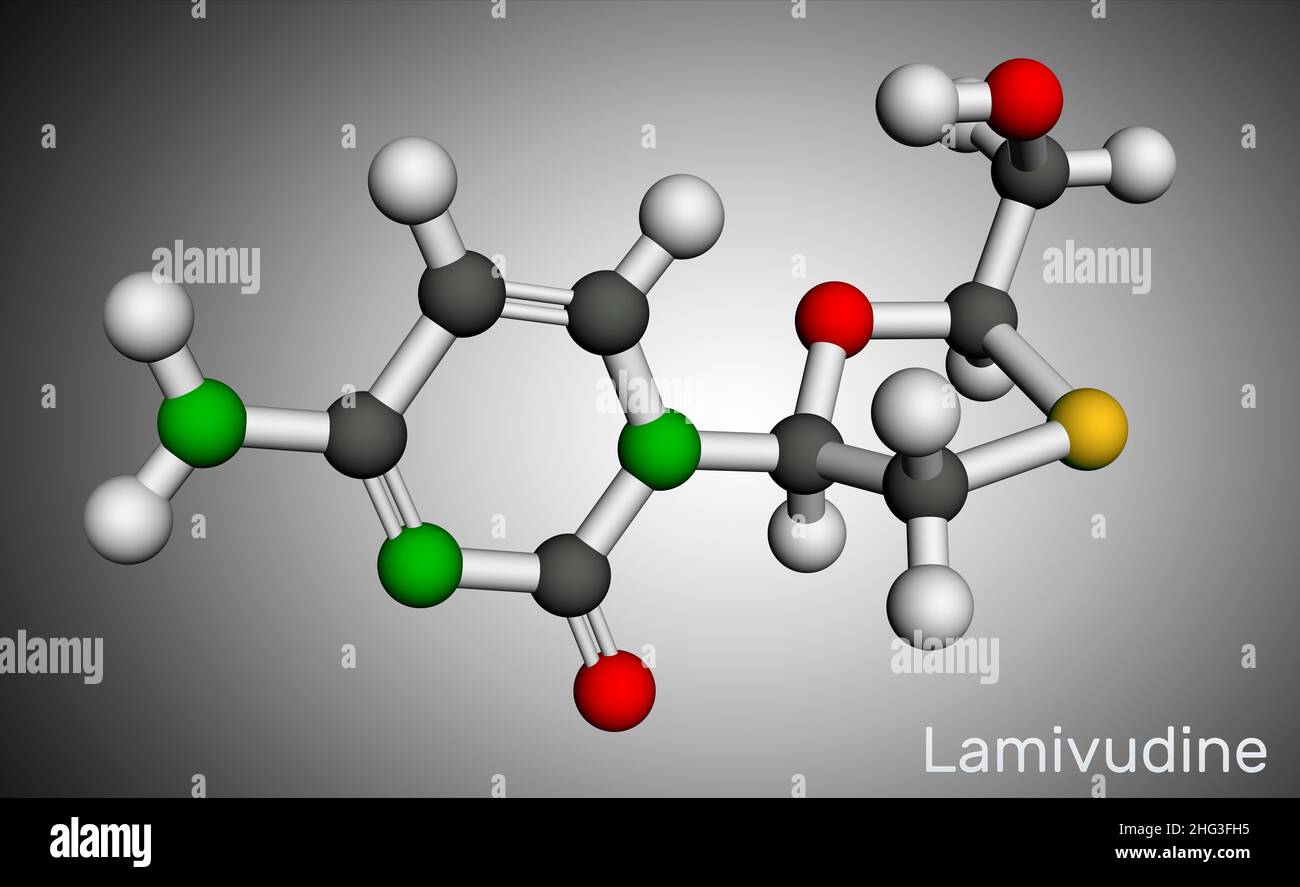 Lamivudine, 3TC drug molecule. It is used to treat Human ...