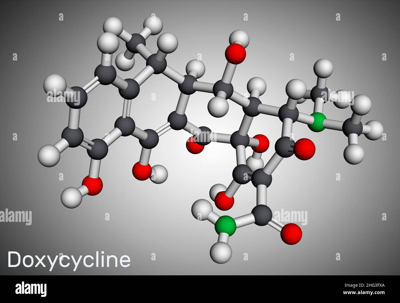 Doxycycline Molecule It Is Broad Spectrum Tetracycline Antibiotic Used