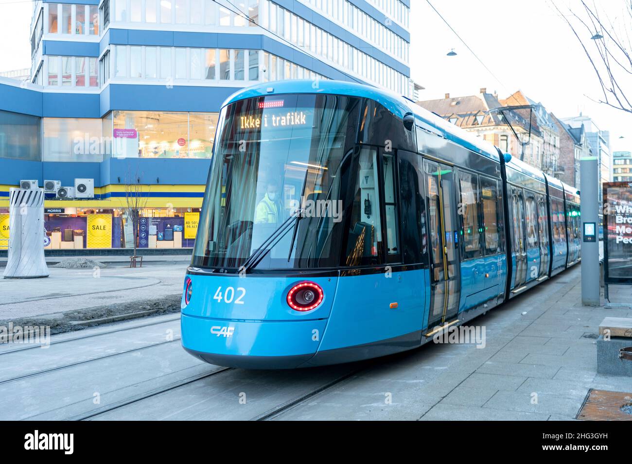 Oslo 20220117.The new SL 18 trams are ready to start test running in ...