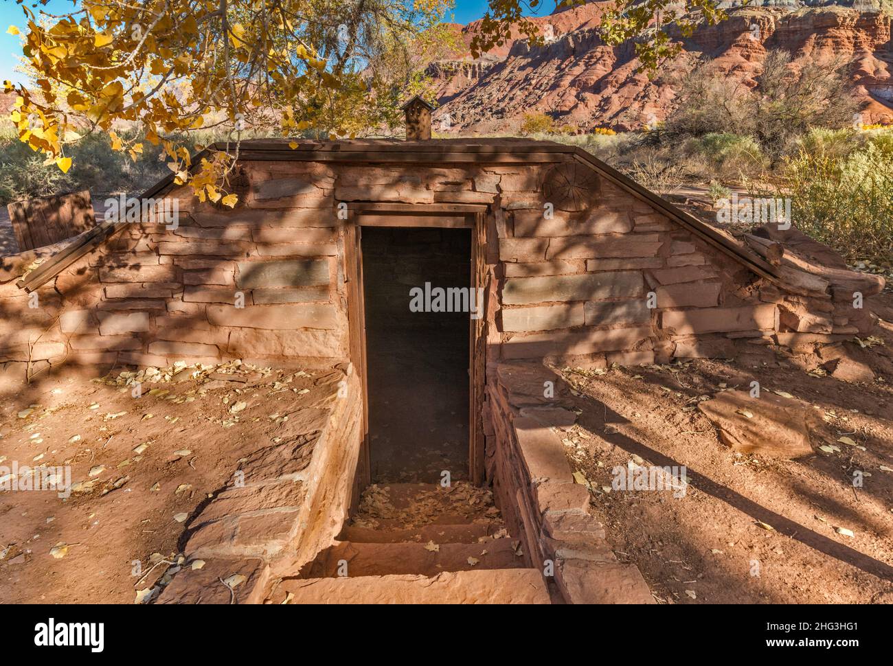 Root cellar, 1878, dugout at Lonely Dell Ranch, Paria Canyon, near Lees ...