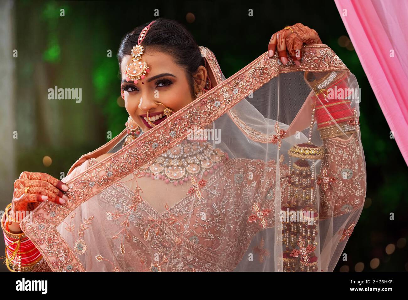 Indian wedding dress veil hi-res stock photography and images - Alamy