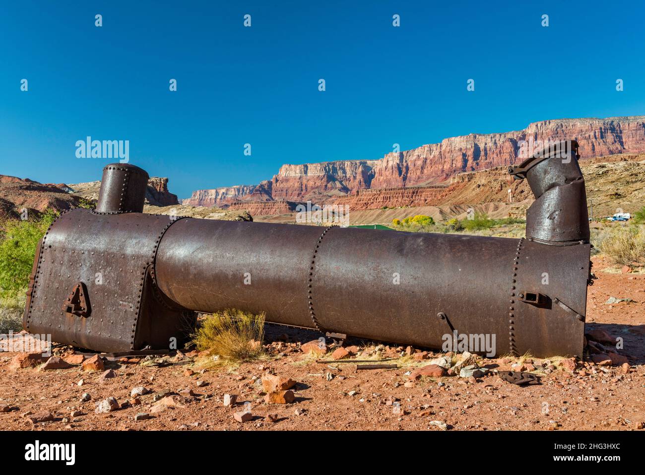 Spencer Boiler, 1910, steam engine to pump water, Vermilion Cliffs ...