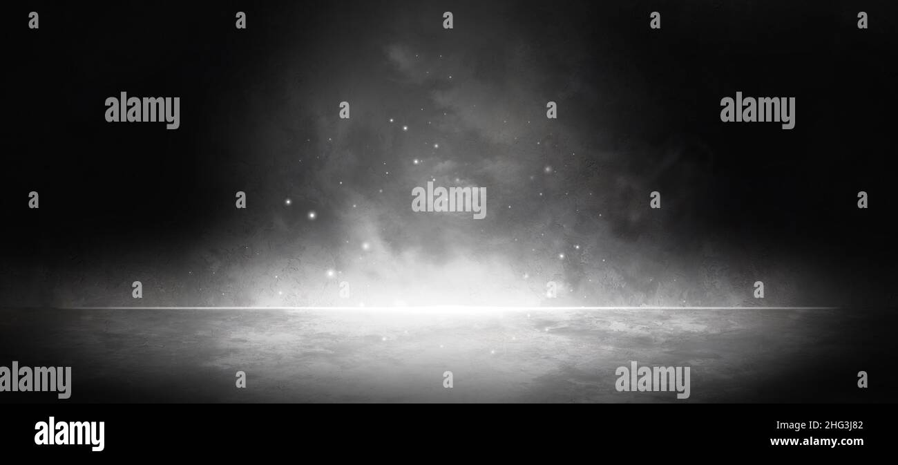 Fantasy Spotlight And Ground Mystery Glowing in Dark with Dark Slate ...