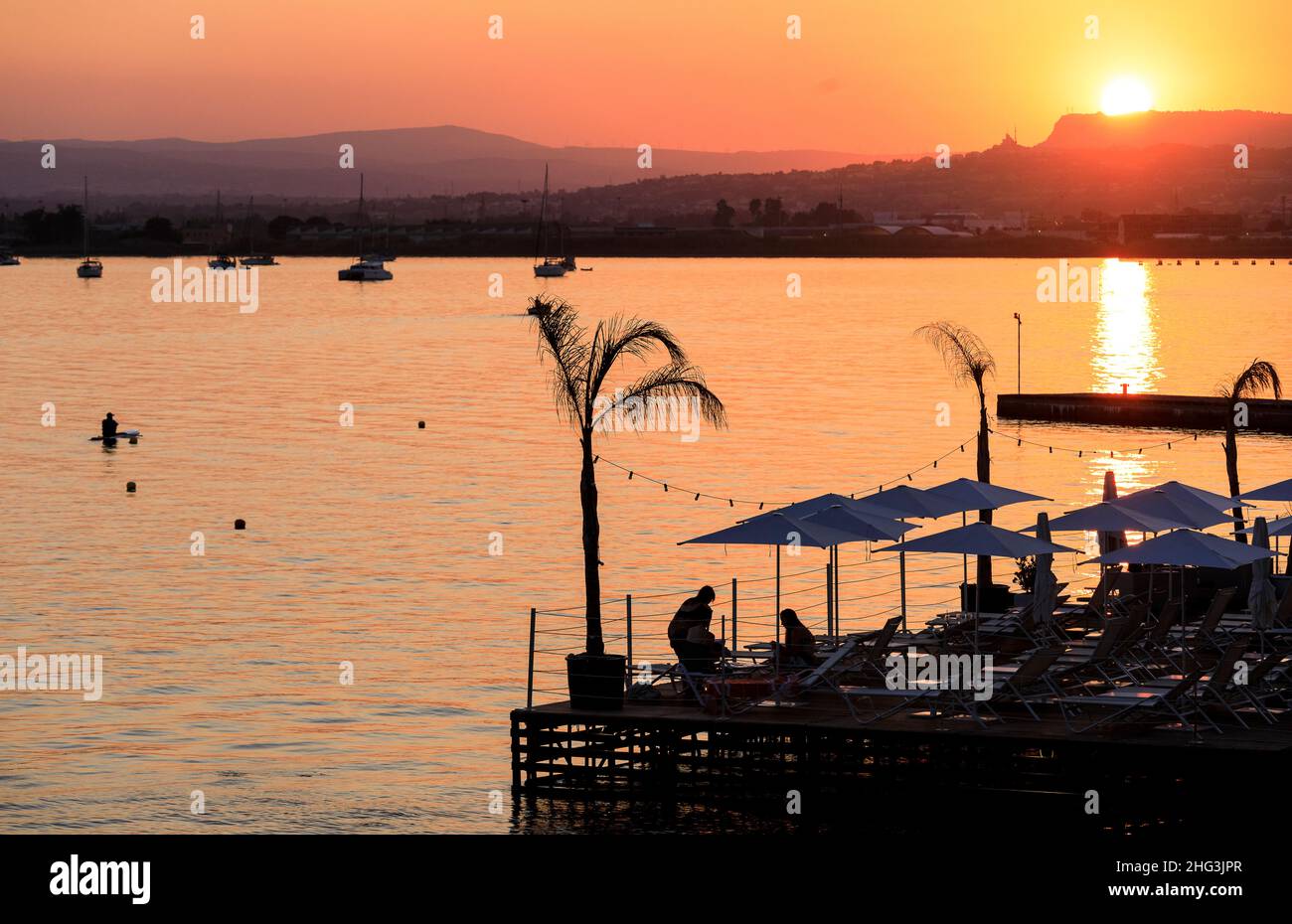 Beach Club, Ortigia, Syracuse, Sicily Stock Photo - Alamy