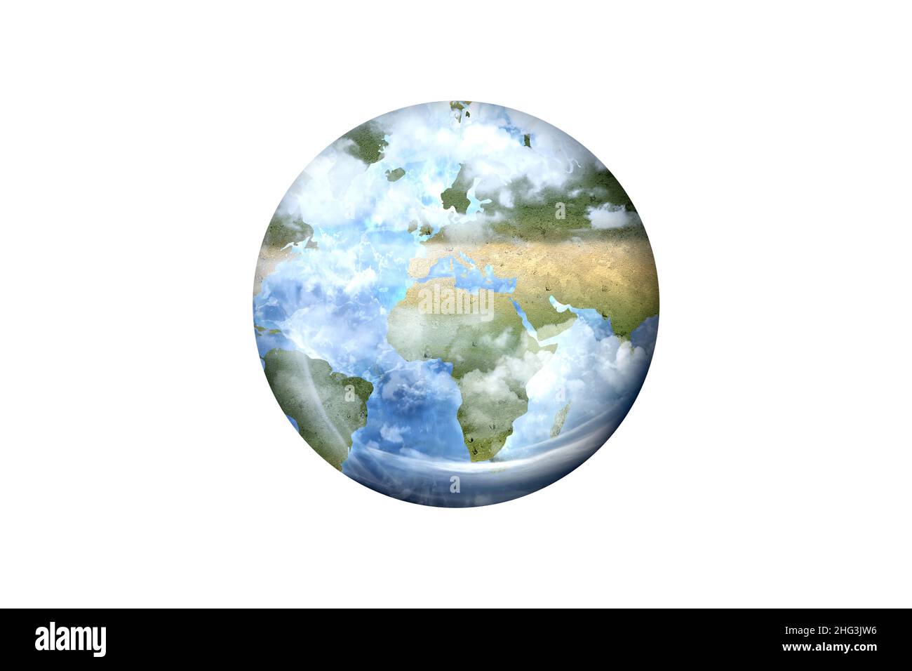 Earth isolated over white background Stock Photo - Alamy