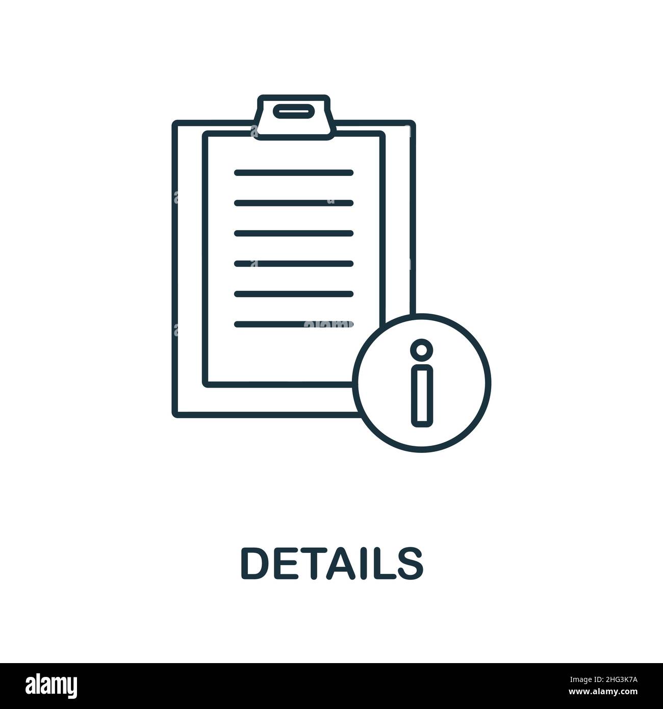 Details icon. Line element from graphic design collection. Linear ...