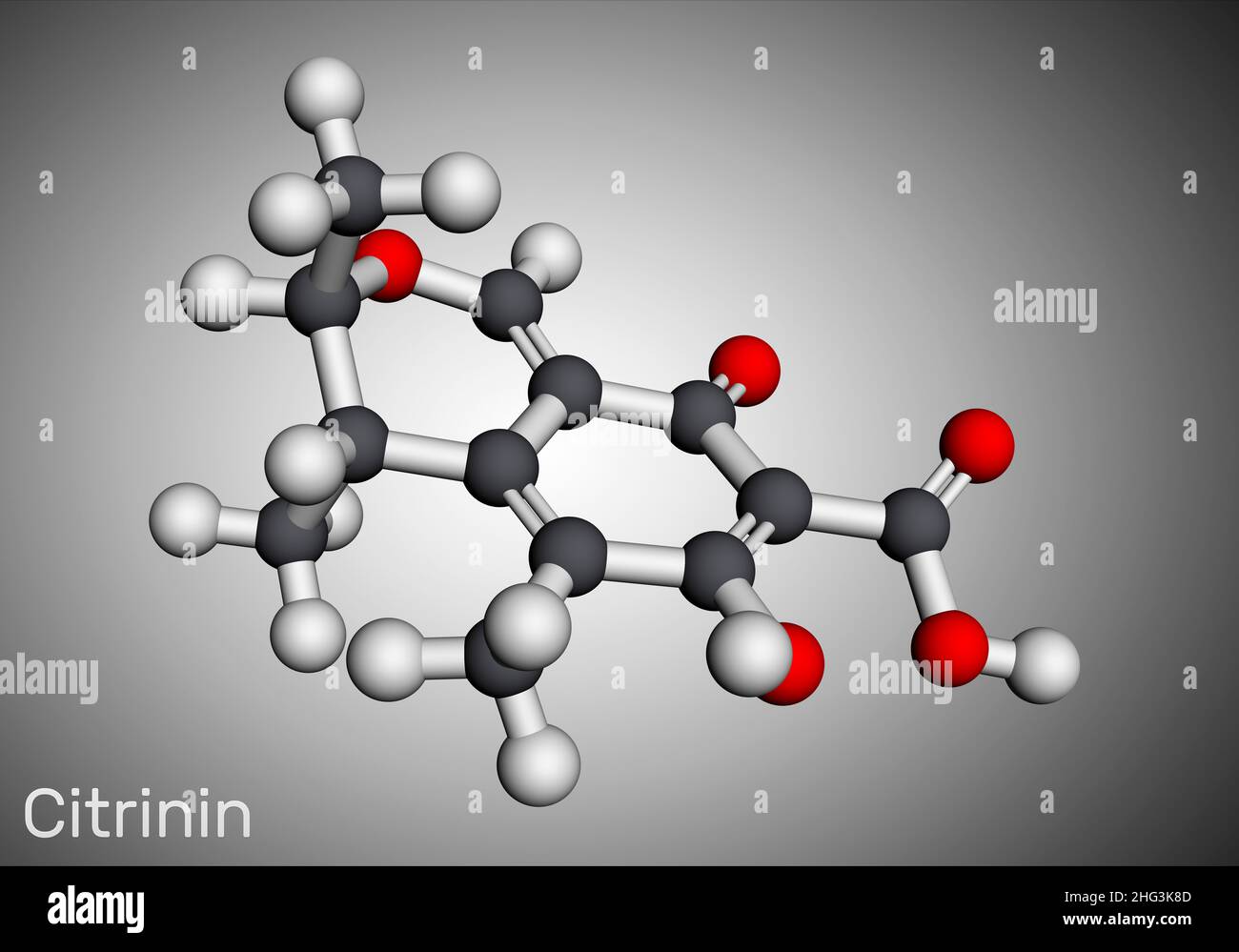 Penicillium Citrinum Citrinin Molecule It Is Antibiotic And Mycotoxin
