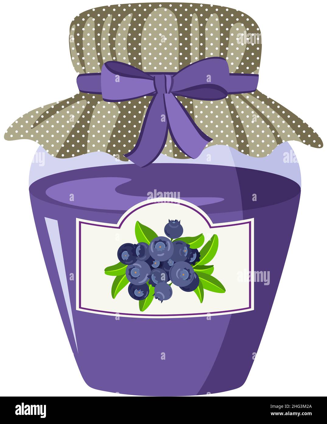 Blueberry jam in glass jar Stock Photo - Alamy